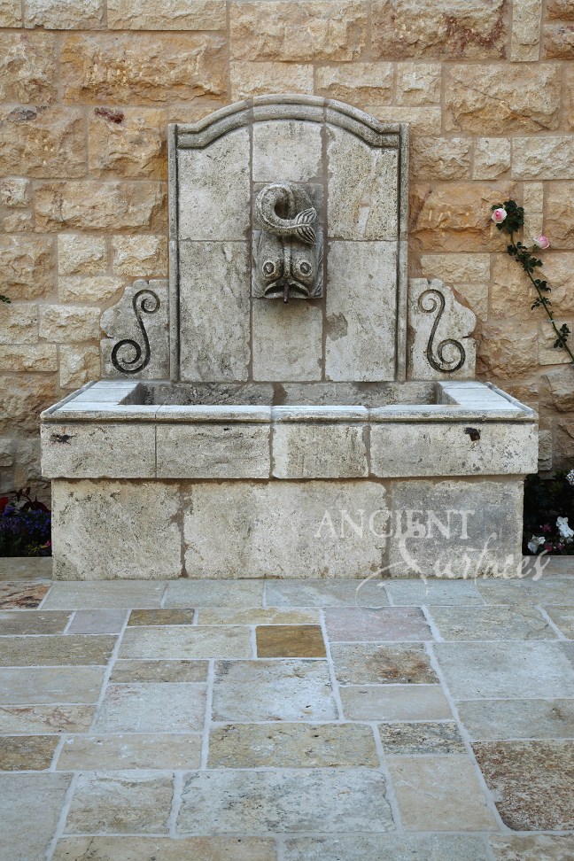 Pool Fountain with plants – Antique Stone Pool Fountains by Ancient ...