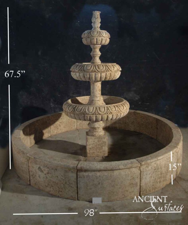 Reclaimed Limestone Pool Fountains: Sculpting Serenity in Your Outdoor ...